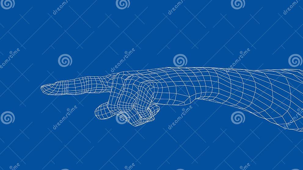 Human Hand Point with Finger. Vector Stock Vector - Illustration of ...
