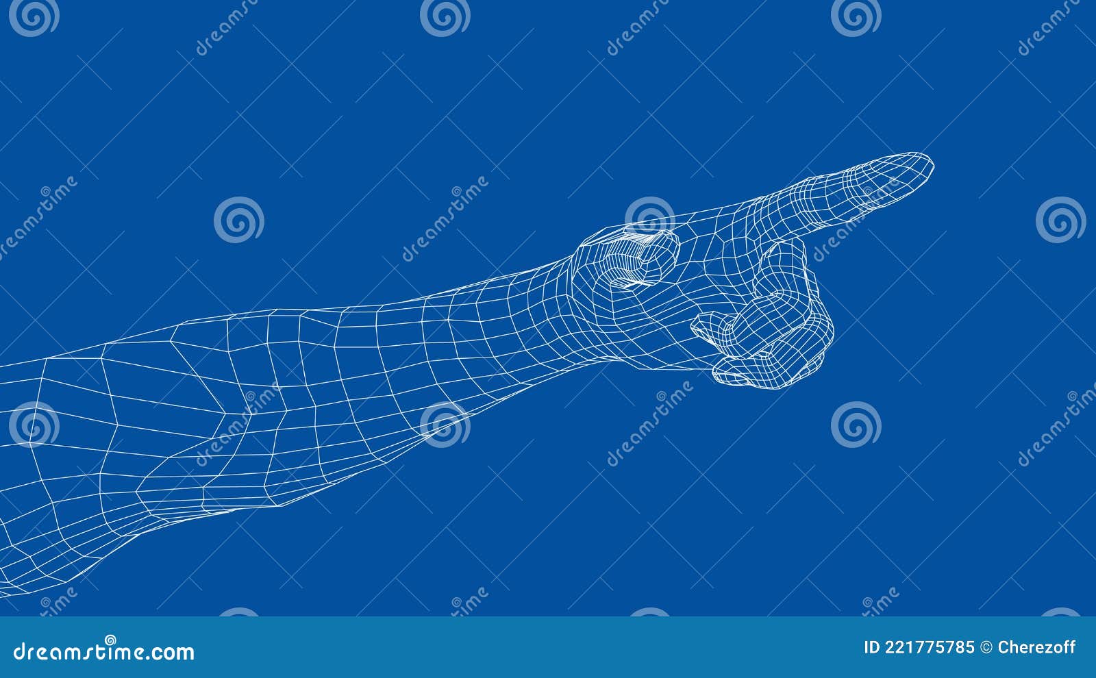 Human Hand Point with Finger. Vector Stock Vector - Illustration of ...