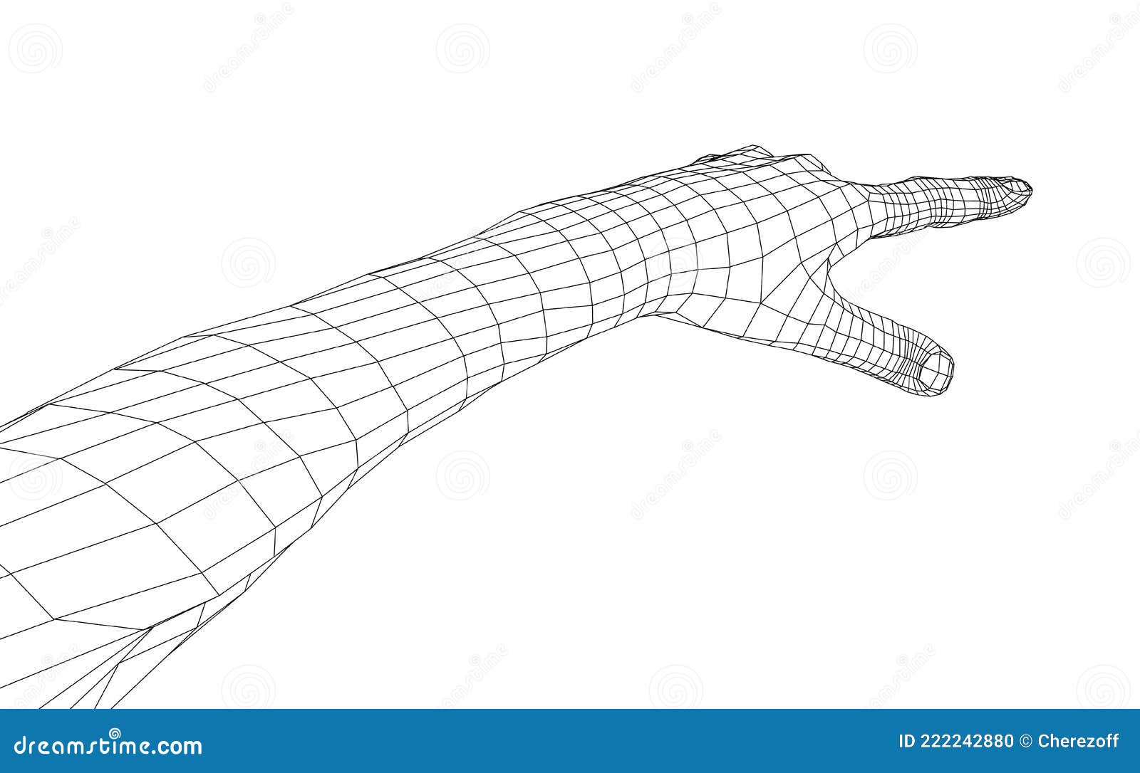 Human Hand Point with Finger. Vector Stock Vector - Illustration of ...