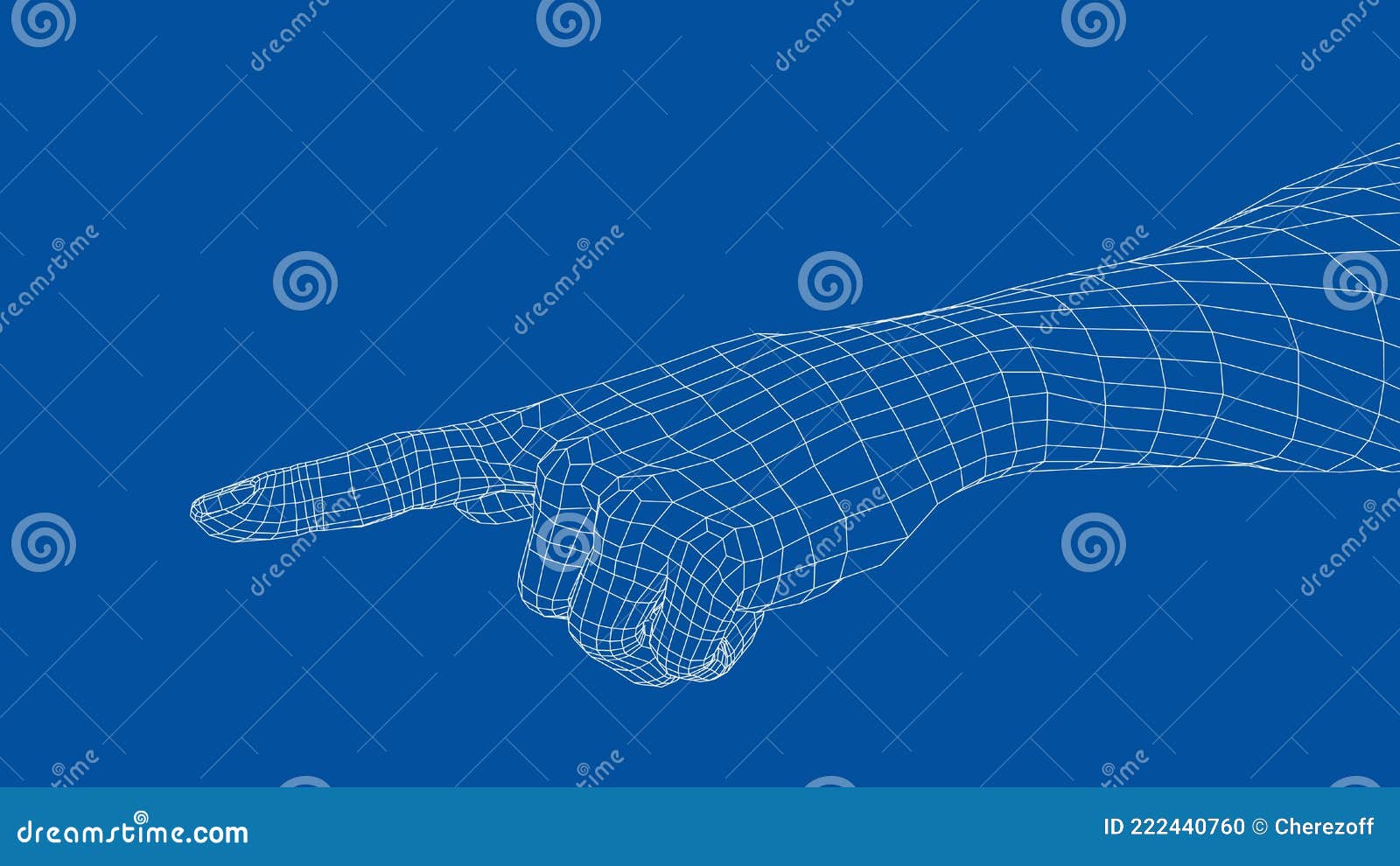 Human Hand Point with Finger. Vector Stock Vector - Illustration of ...