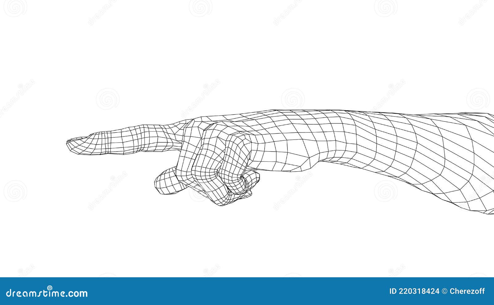Human Hand Point with Finger. Vector Stock Vector - Illustration of ...