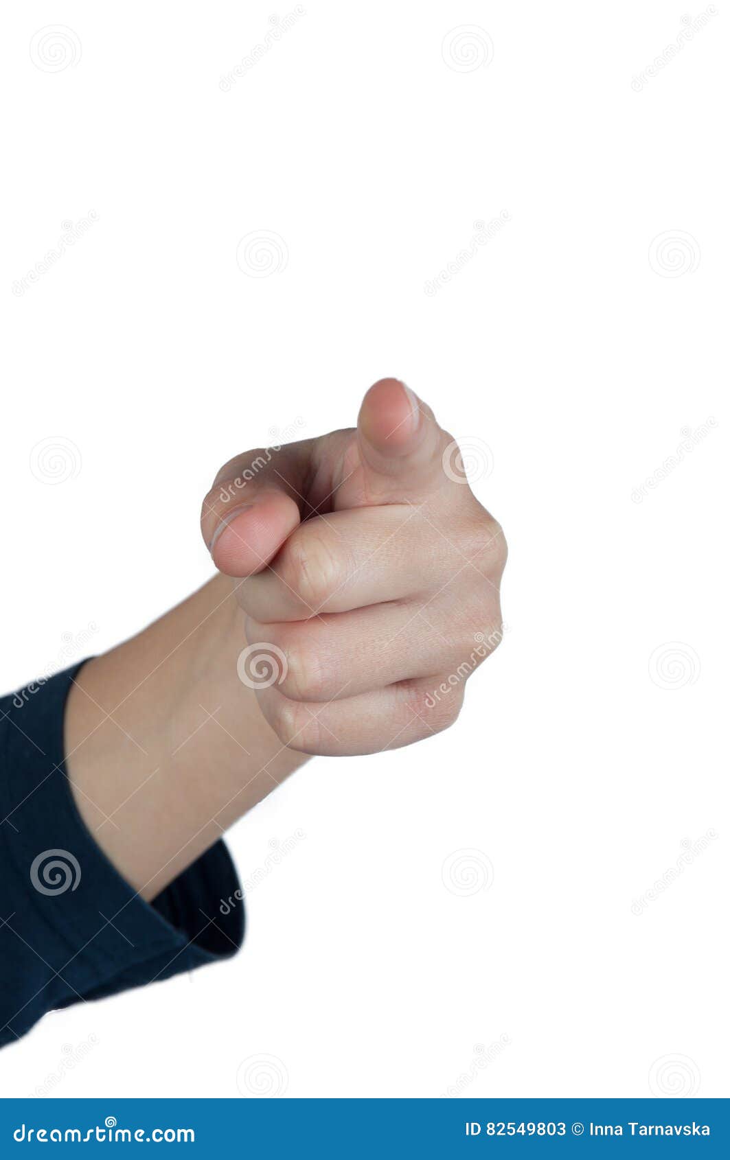 Human Hand Pointing with Finger Towards You. Isolated Stock Image ...