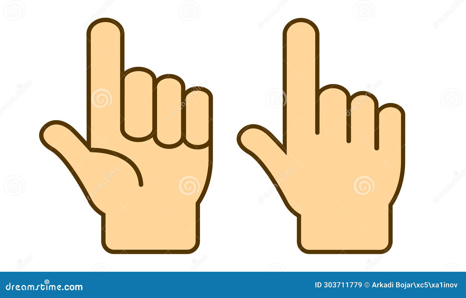 Human Hand with Pointing Finger Vector Cartoon Stock Vector ...