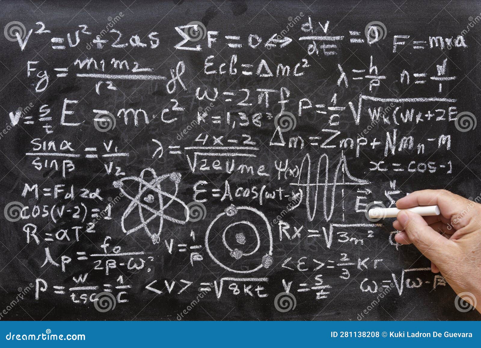 Operations and Formulas of Physics and Mathematics Stock Photo - Image ...