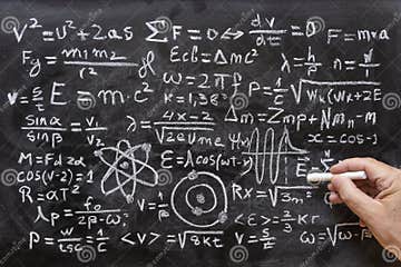 Operations and Formulas of Physics and Mathematics Stock Photo - Image ...