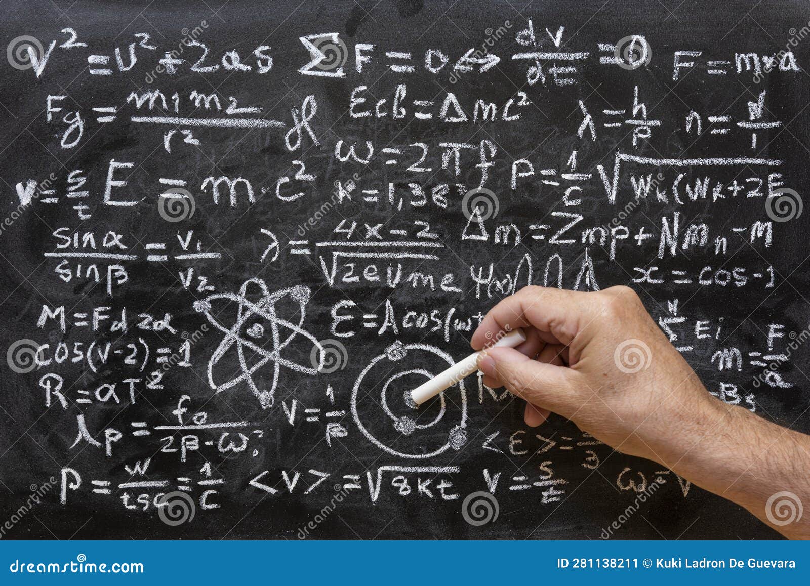 Operations and Formulas of Physics and Mathematics Stock Image - Image ...
