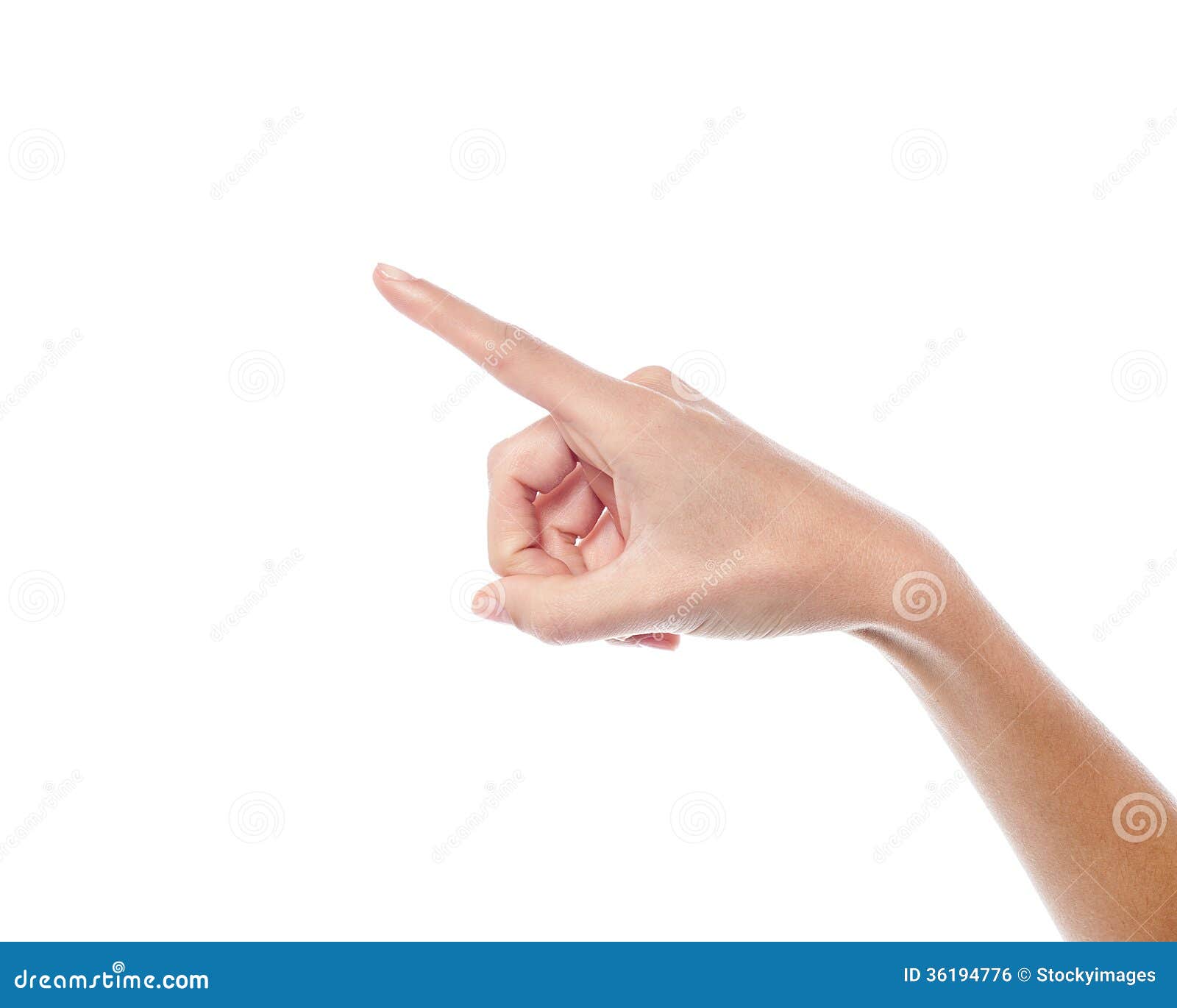 Human Hand Pointing at Something Stock Photo - Image of woman, touch ...