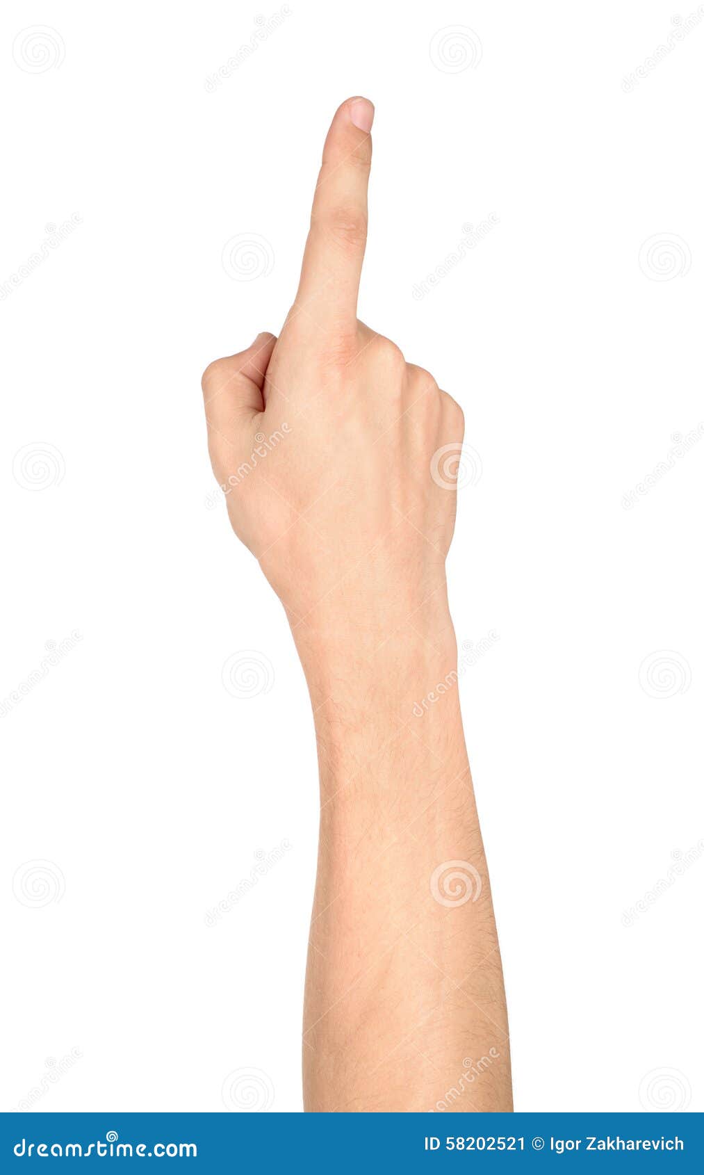 Human Hand Pointing or Touching Screen Stock Image - Image of isolated ...