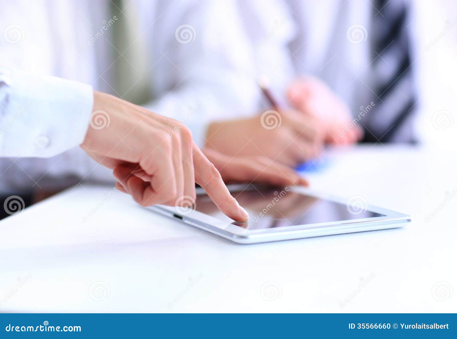 Human hand pointing stock photo. Image of female, data - 35566660