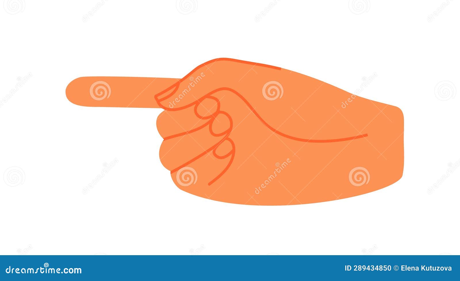 Human Hand Points Way with Finger, Forefinger. Pointer To Left ...