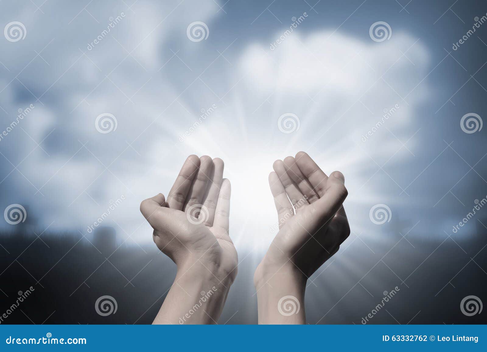 Human hand praying to god stock photo. Image of light - 63332762