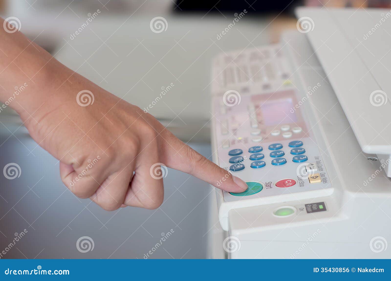 Human Hand Press on Start Button Stock Photo - Image of machines ...