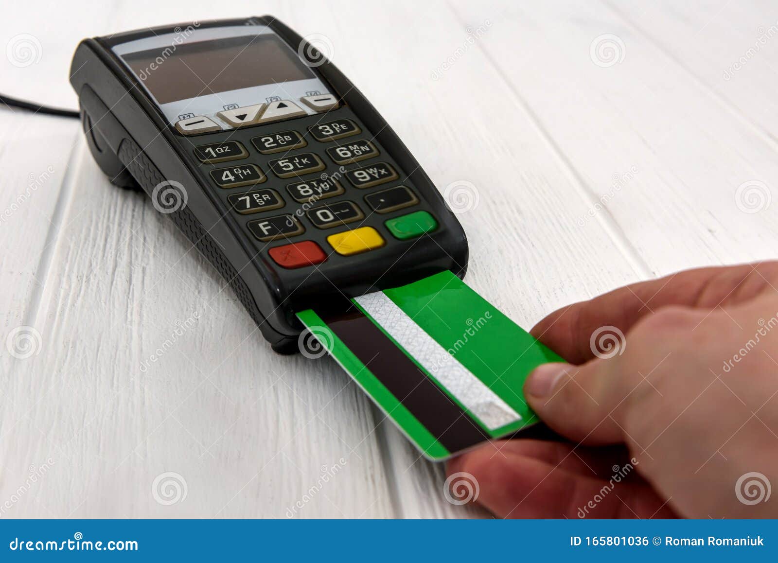 Human Hand Pressing Buttons on Banking Terminal Stock Photo - Image of ...