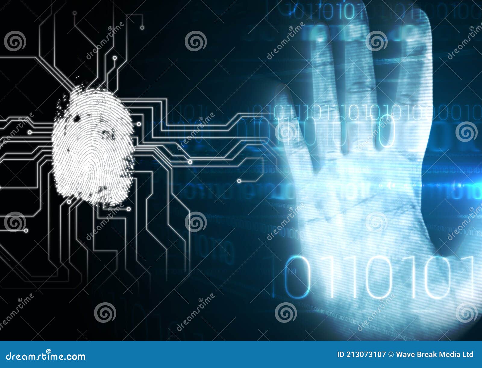 Biometric Scanner Is Scanning Face Of Young Man. Artificial ...