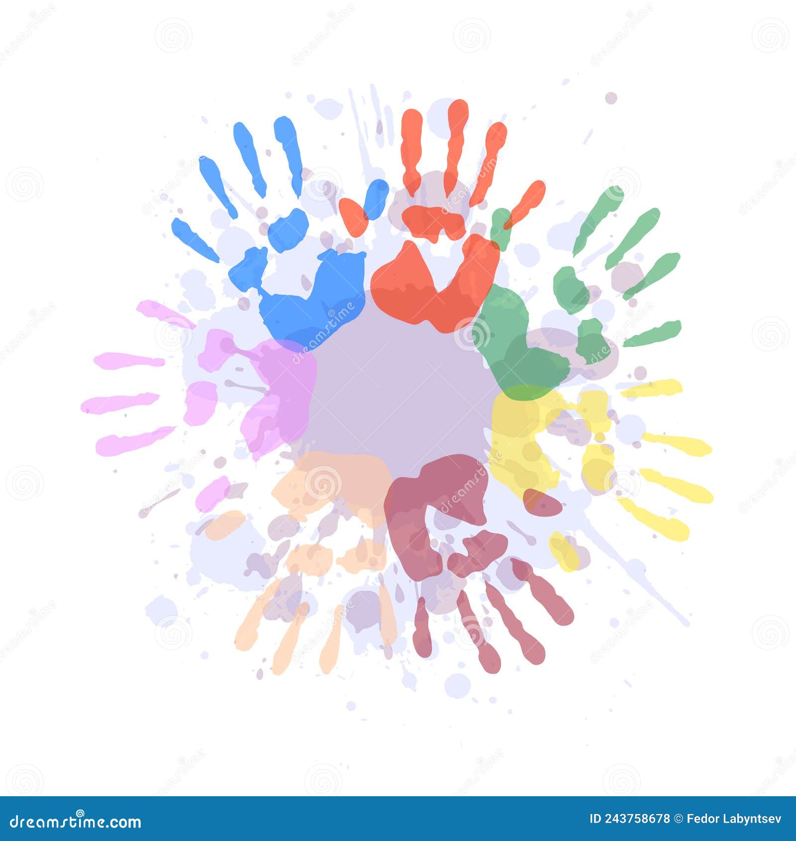 Human Hand Print Vector Illustration Stock Vector - Illustration of ...