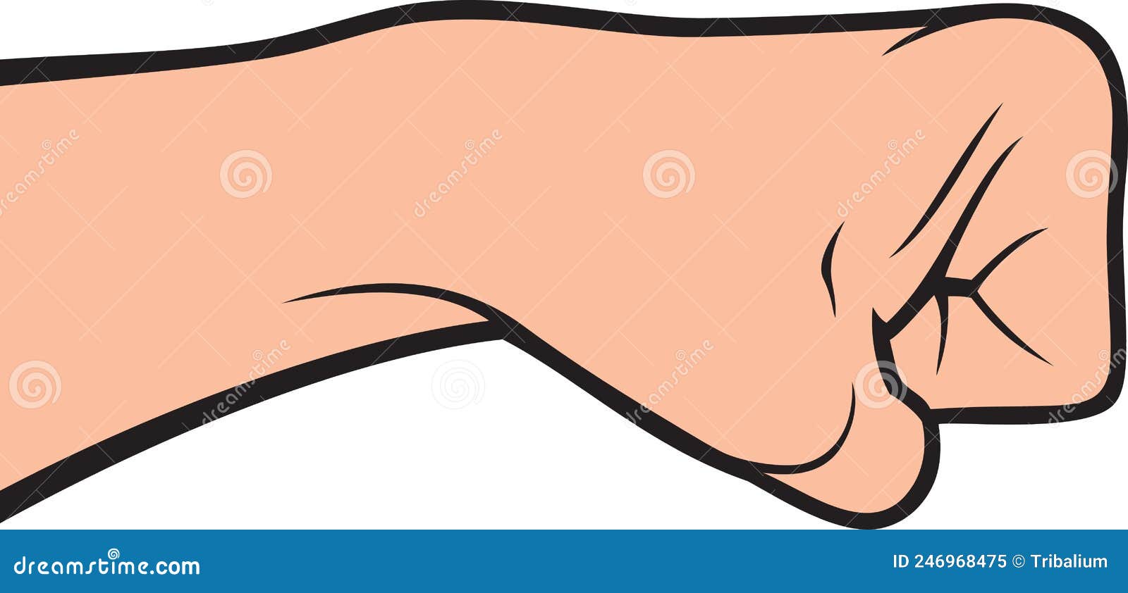 Human hand punching stock vector. Illustration of gesturing - 246968475