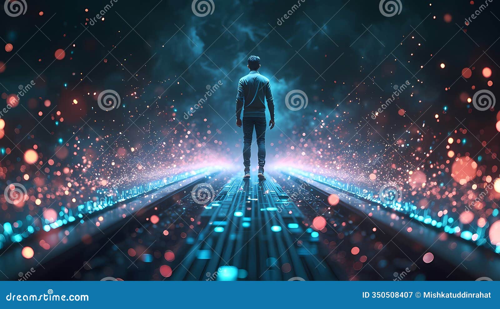 Human Hand Reaching for Glowing Star with Particles Stock Image - Image ...