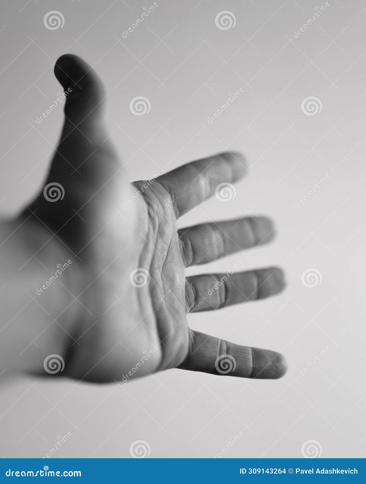 Reaching Hand in a Dynamic Motion Towards the Viewer Stock Photo ...