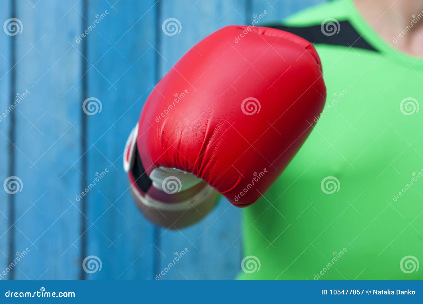 Human Hand in a Red Boxing Glove Stock Image - Image of protection ...