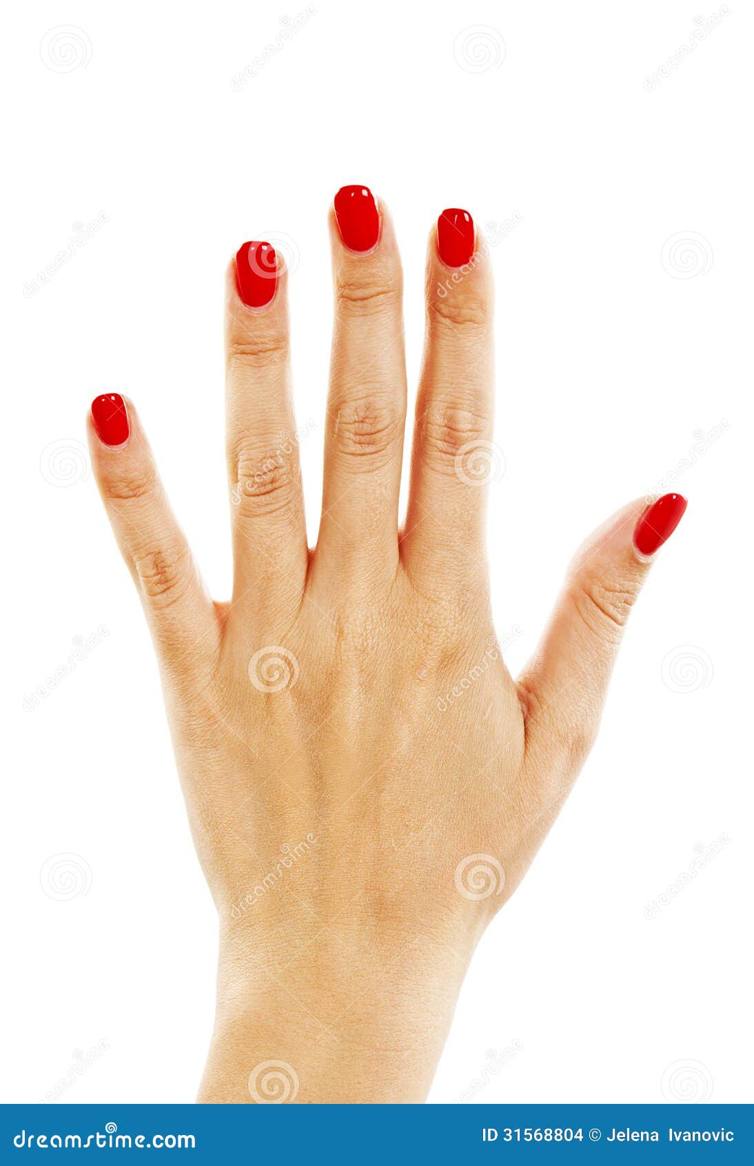 Human hand with red nails stock photo. Image of long - 31568804