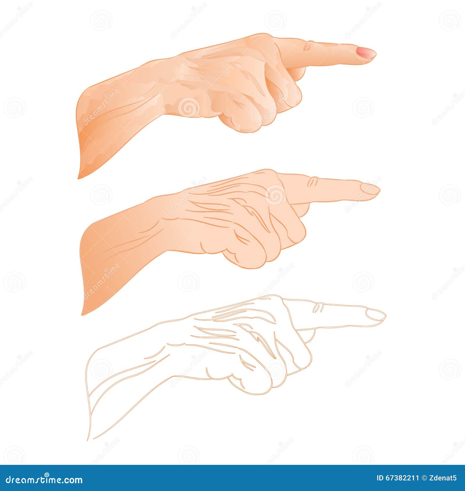Human Hand Right Pointer Vector Stock Vector - Illustration of offer ...
