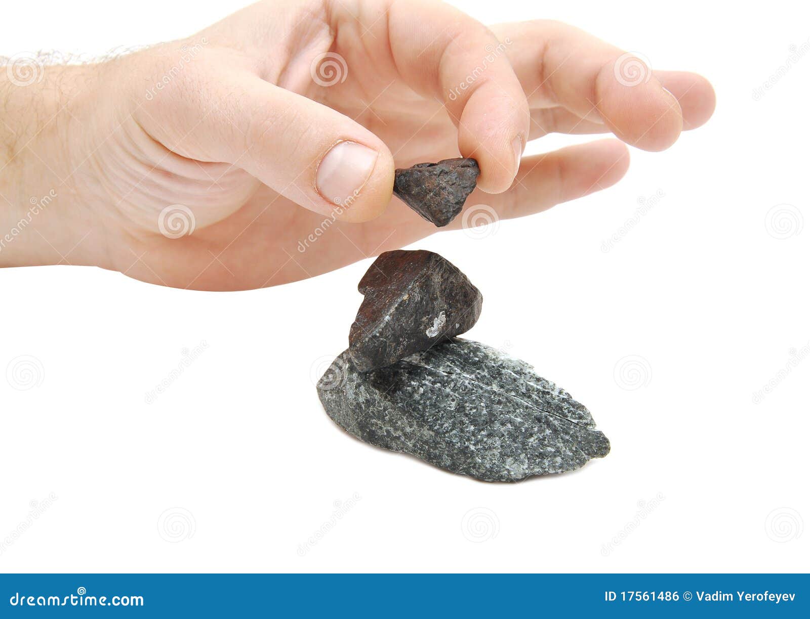 Human Hand and Several Stones Stock Photo - Image of pebble, finger ...
