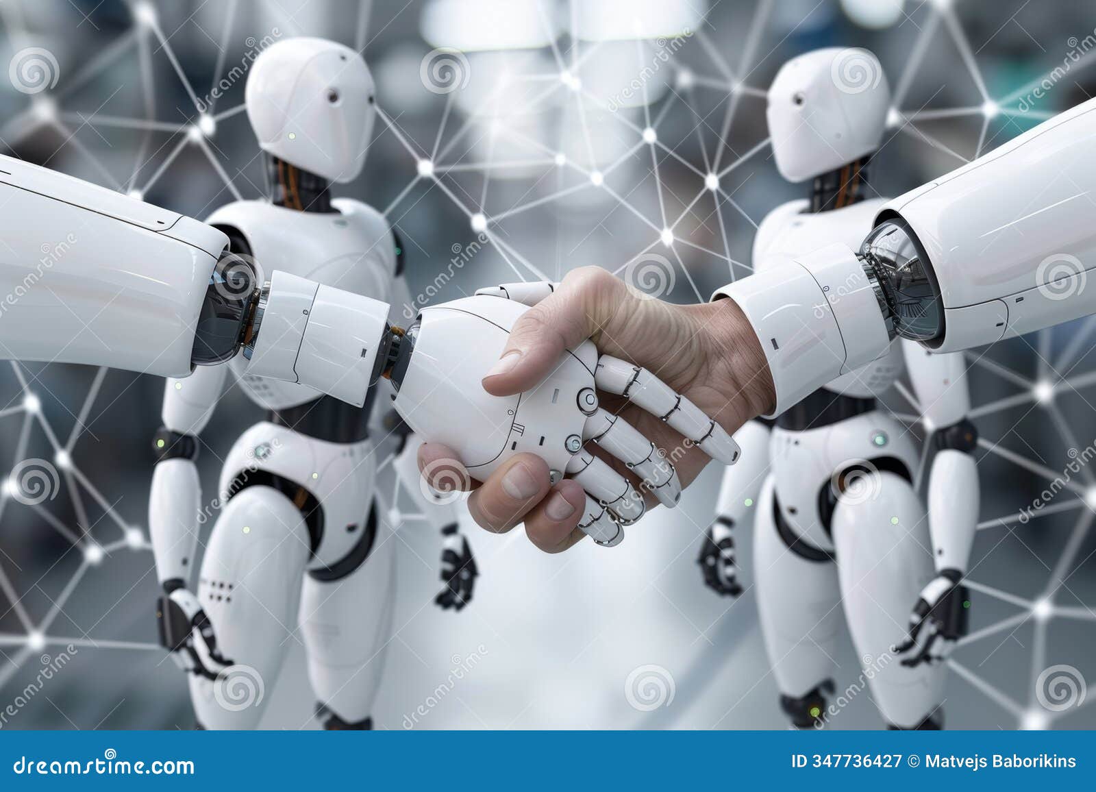 Human Hand Shakes Robot Hand a Symbol of Innovation in Human Robot ...