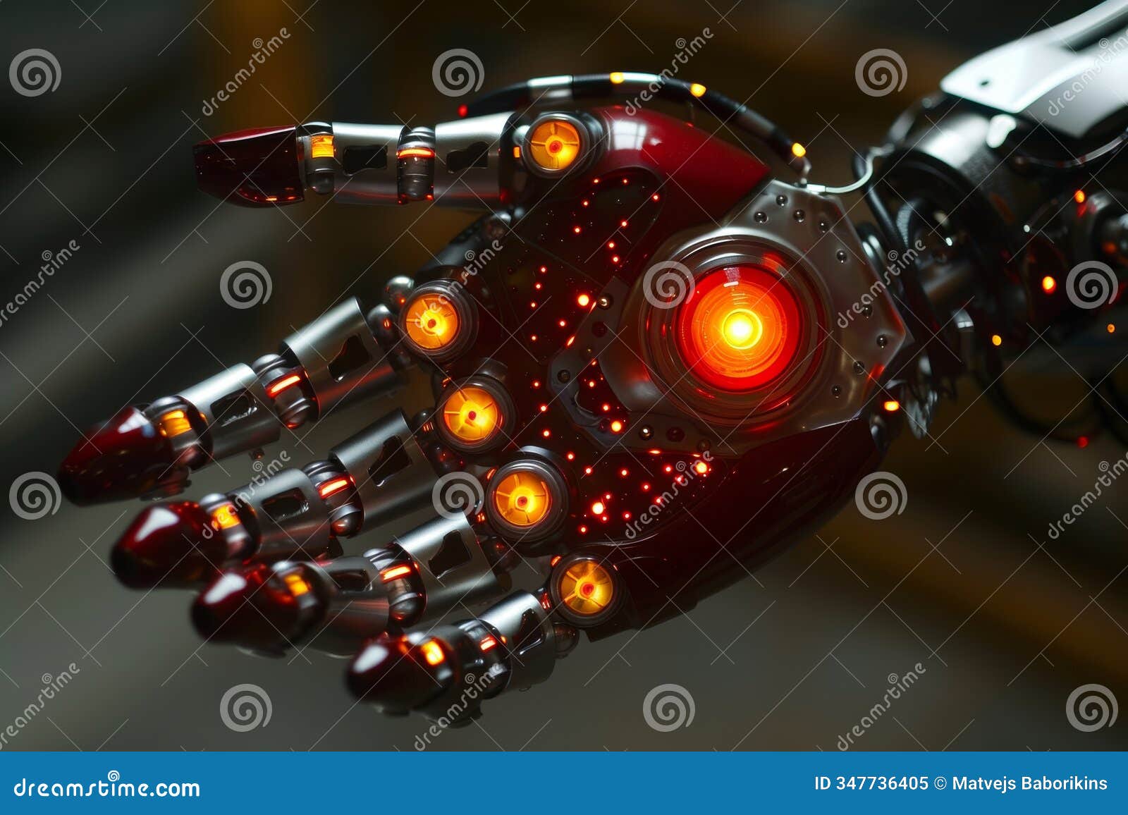 Human Hand Shaking Robot Hand a Symbol of Collaboration between Humans ...