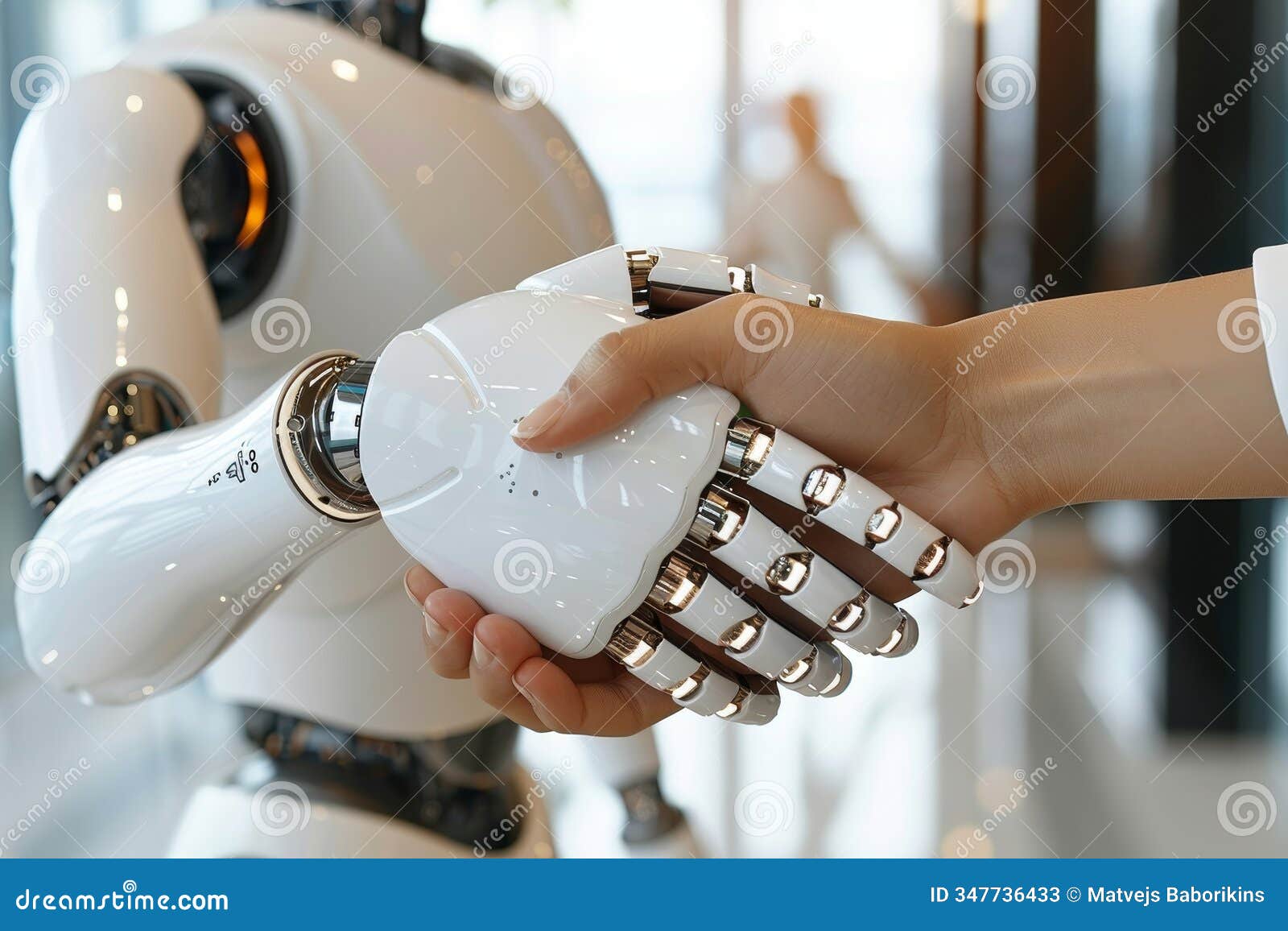 Human Hand Shaking Robot Hand a Symbol of Innovative Collaboration ...
