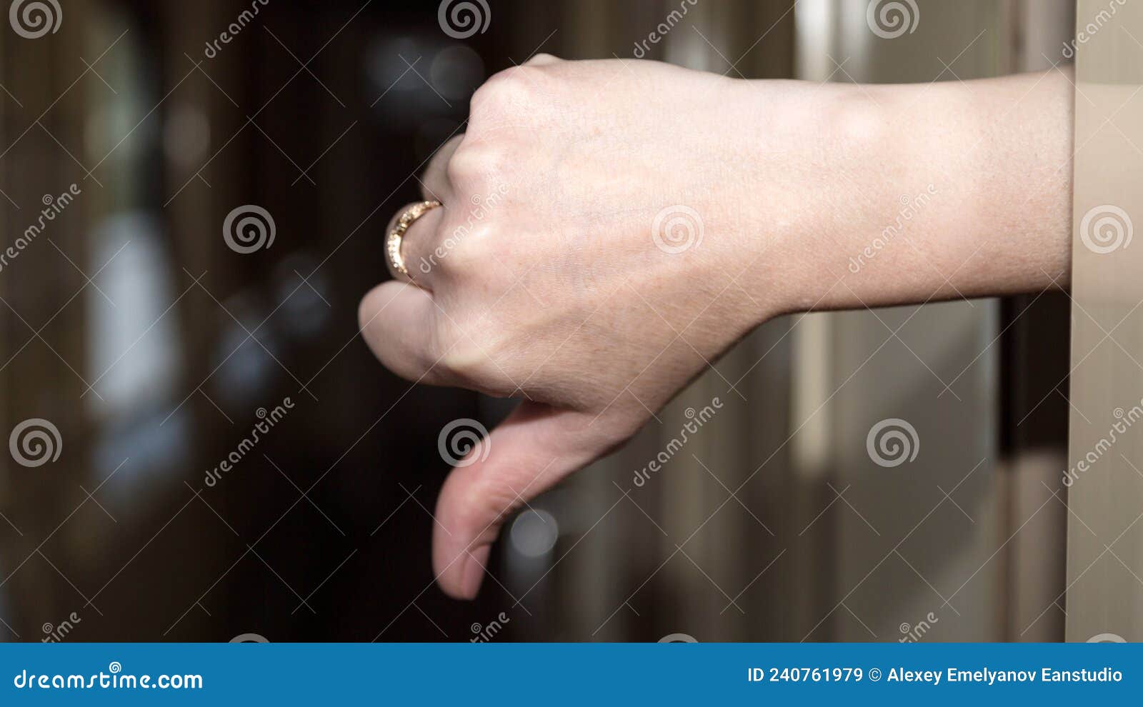 The Human Hand Showing All Bad Down Your Finger Down in the Corridor ...