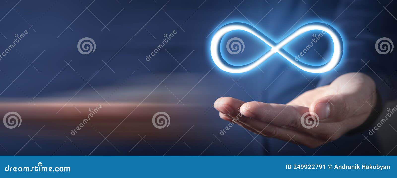 Human Hand Showing a Infinity Symbol Stock Image - Image of strategy ...