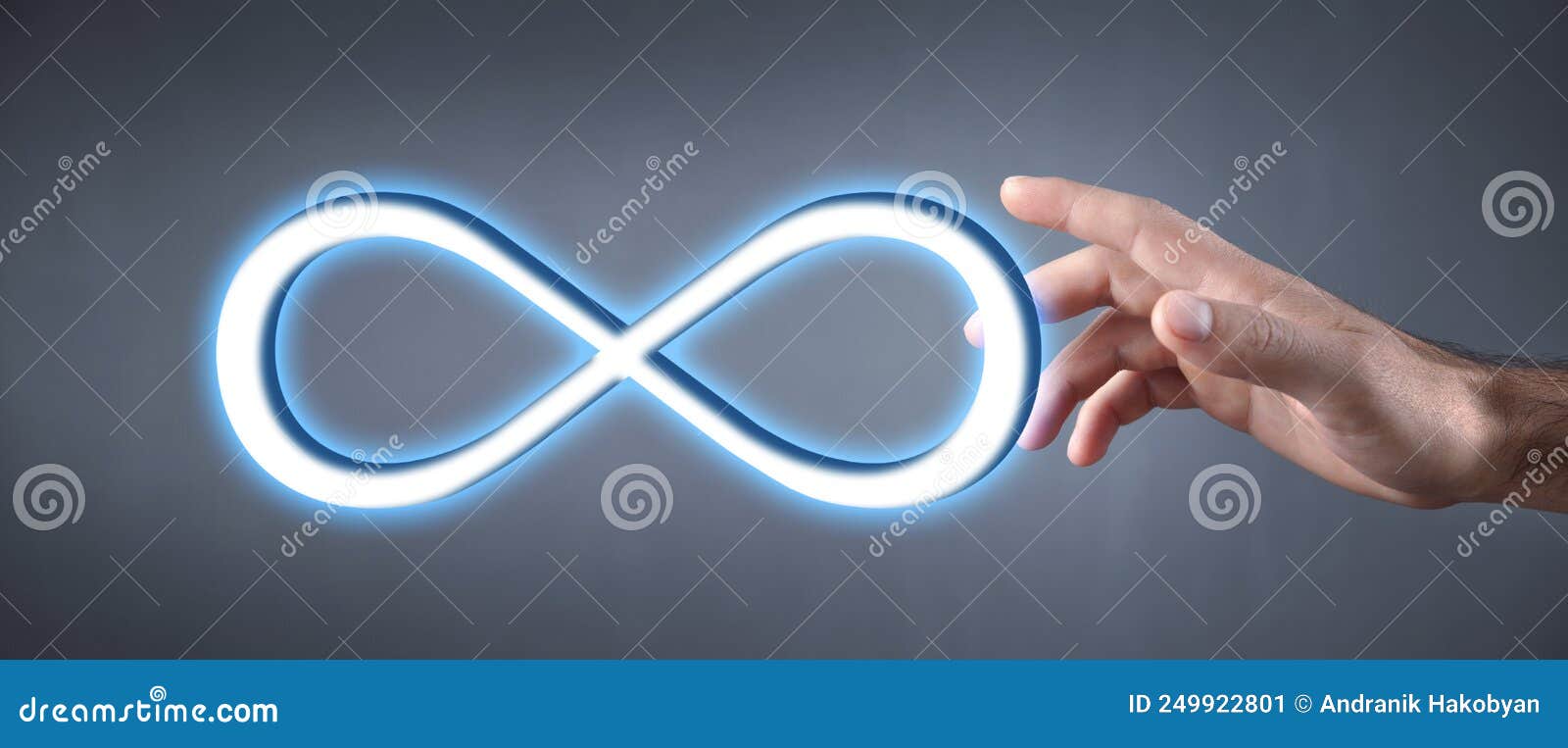 Human Hand Showing a Infinity Symbol Stock Image - Image of solution ...