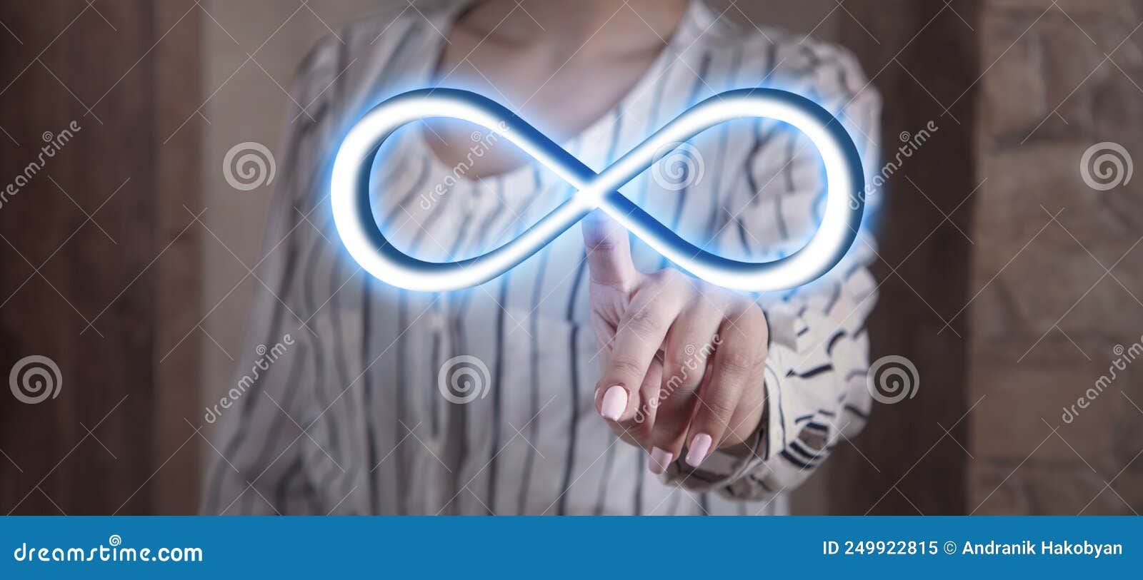 Human Hand Showing a Infinity Symbol Stock Image - Image of person ...