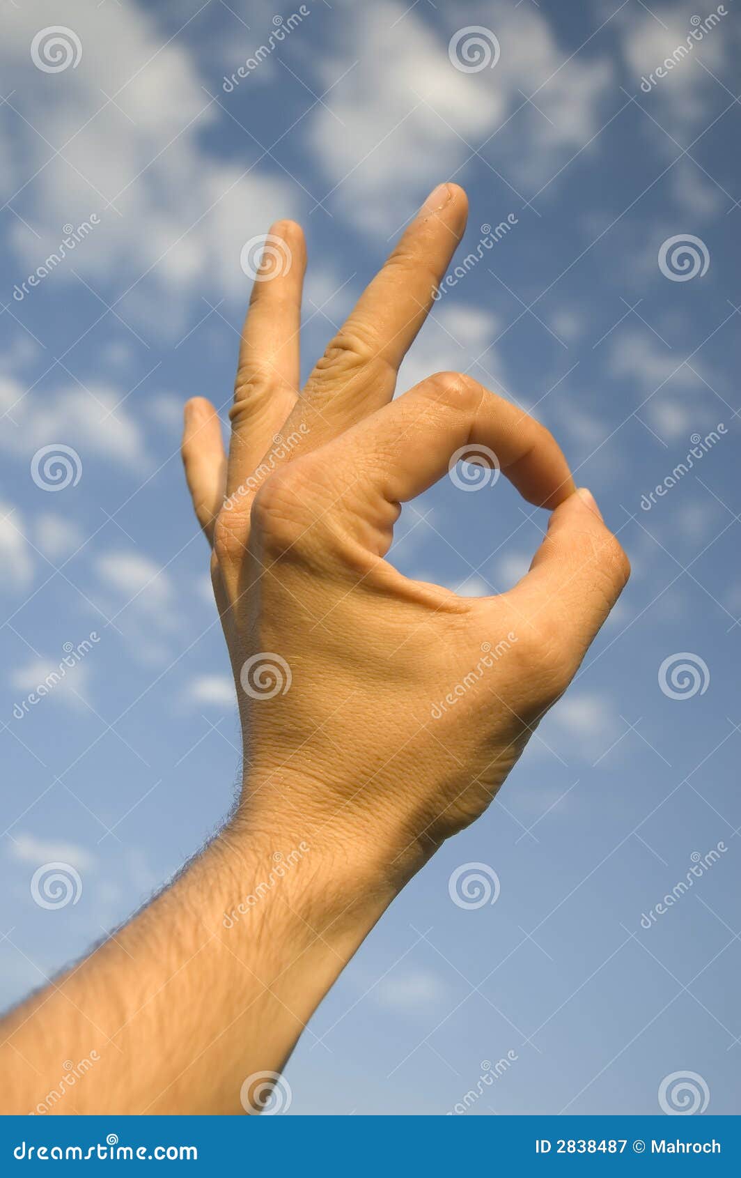 Human hand showing OK stock image. Image of communication - 2838487