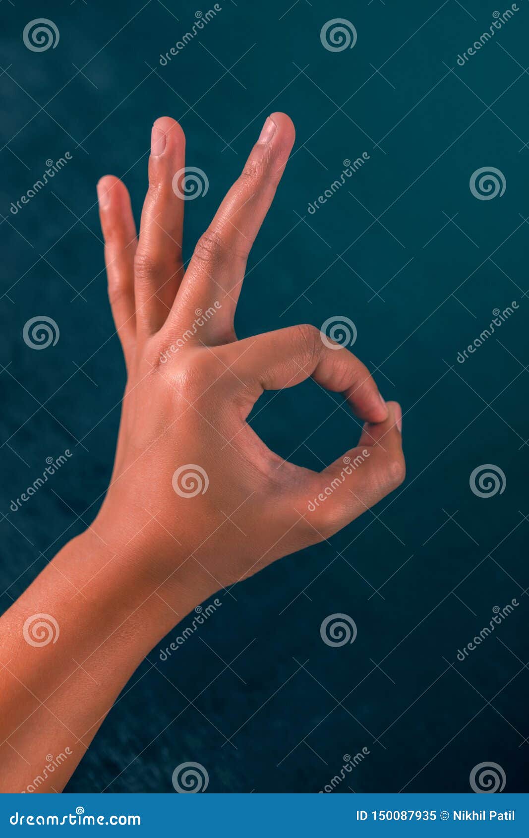 Human Hand Showing Ok Gesture Stock Image - Image of finger, isolated ...