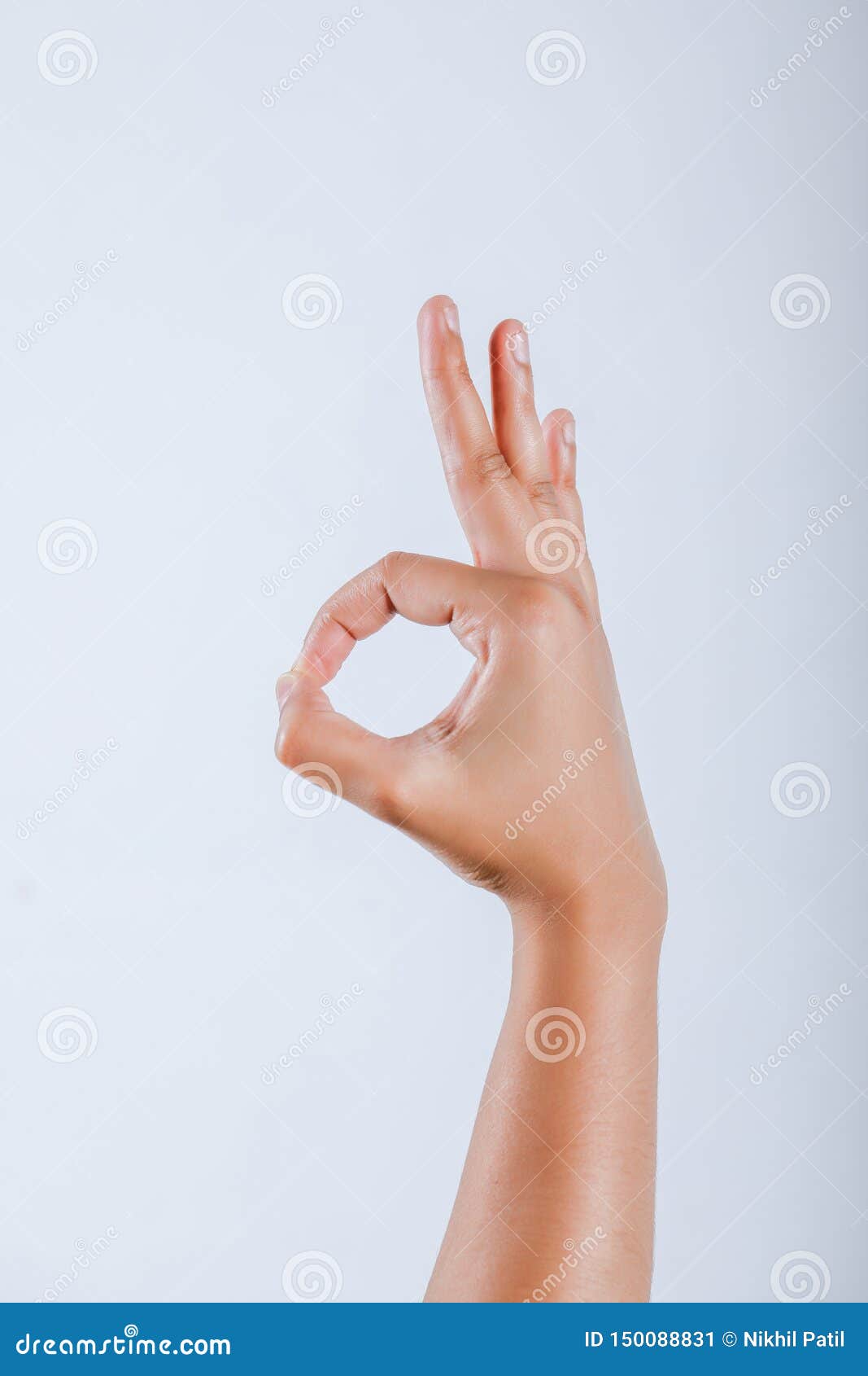 Human Hand Showing Ok Gesture Stock Image - Image of okay, evaluation ...