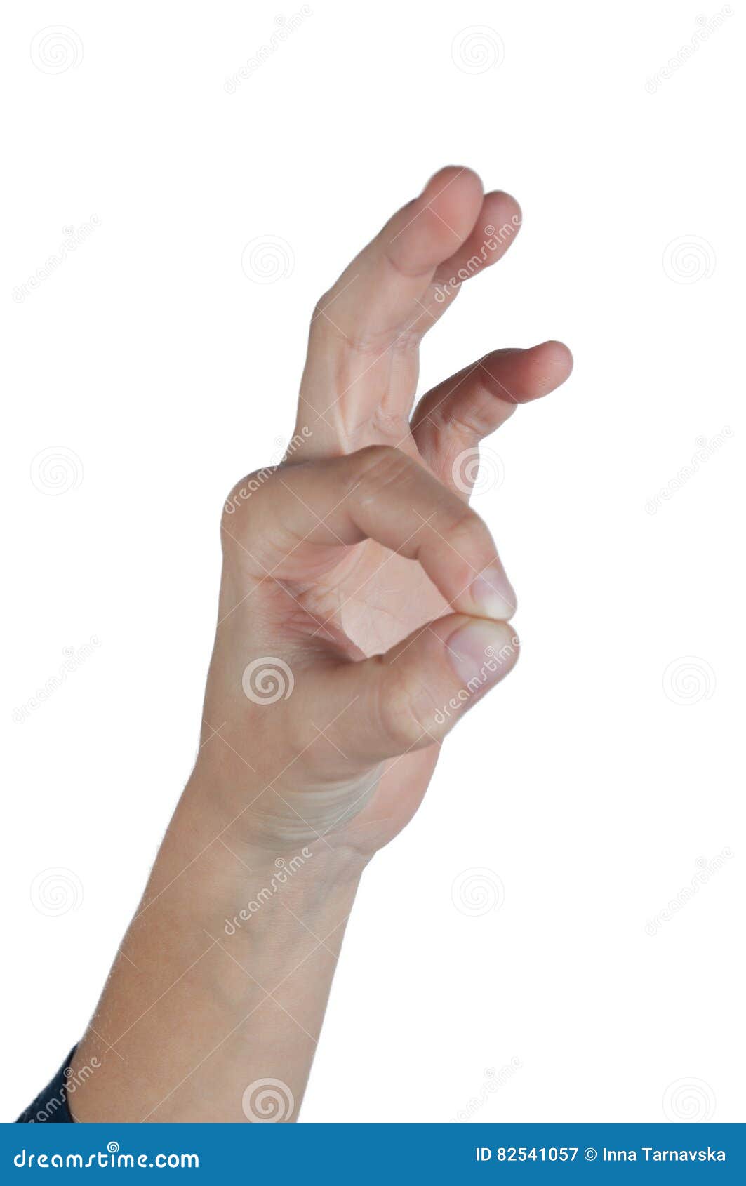 Human Hand Showing Ok Symbol Isolated on White Stock Image - Image of ...