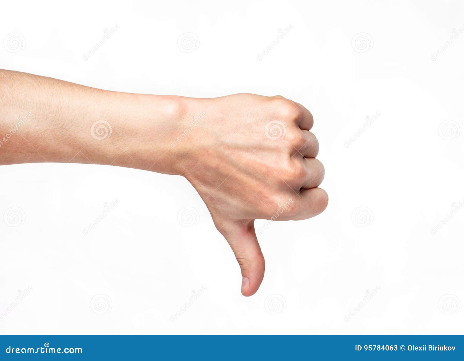 Human Hand Showing Thumb Down Stock Image - Image of isolated ...