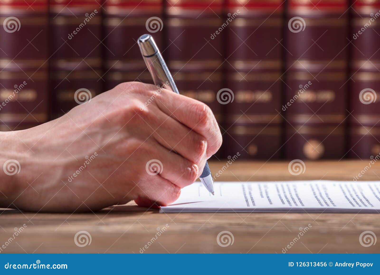 Human Hand Signing Document Stock Photo - Image of government, holding ...