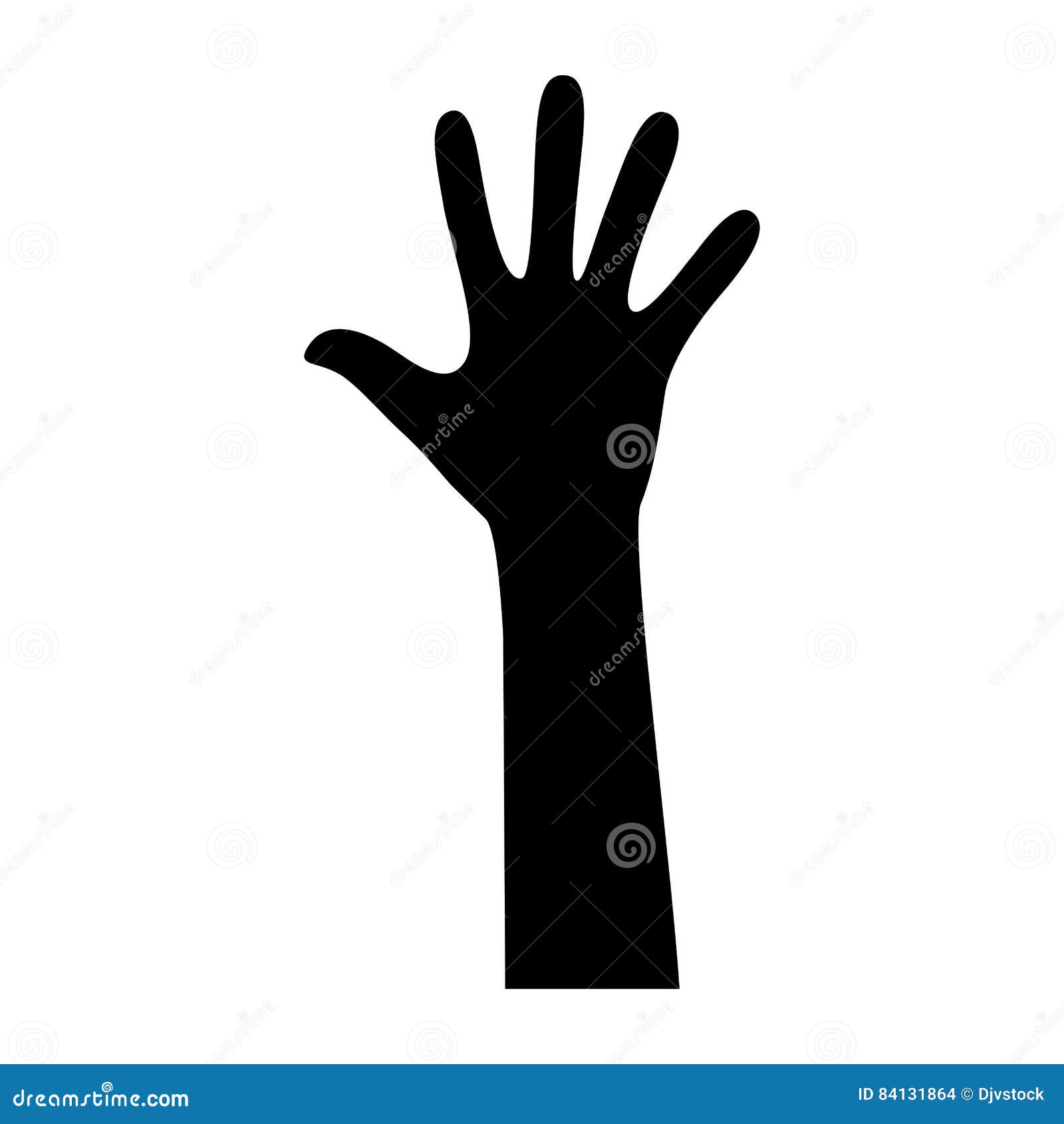 Human hand silhouette stock illustration. Illustration of beauty - 84131864