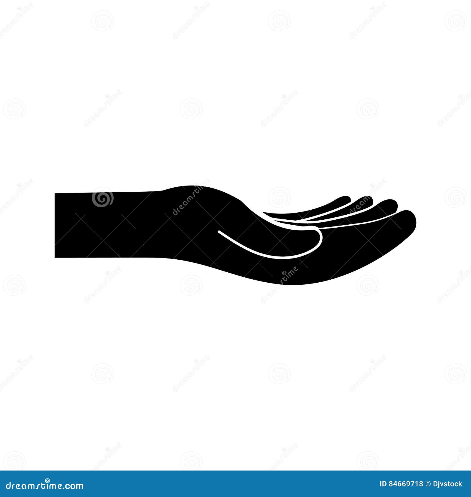 Human hand silhouette stock illustration. Illustration of support ...