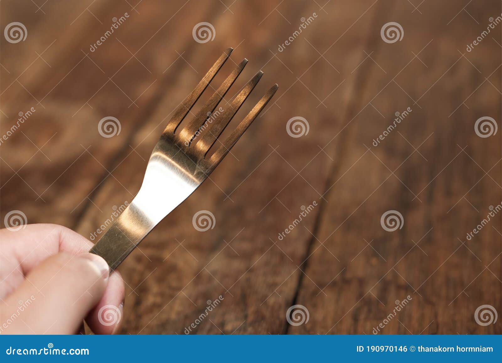 Human Hand with Spoon Ready for Eating Food Stock Photo - Image of ...