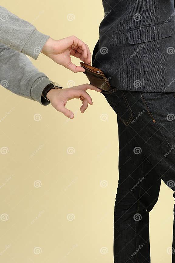 Human hand stealing wallet stock image. Image of cell - 16698463