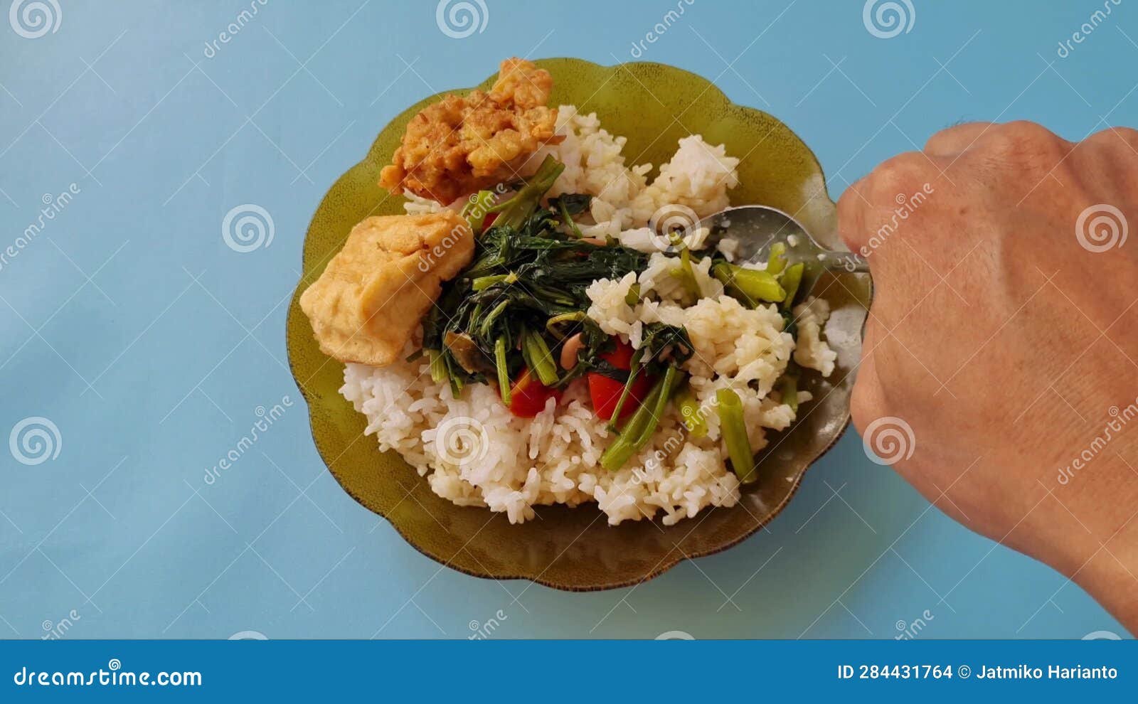 Human Hand Stirring Rice on Plate Stock Footage - Video of lunch ...
