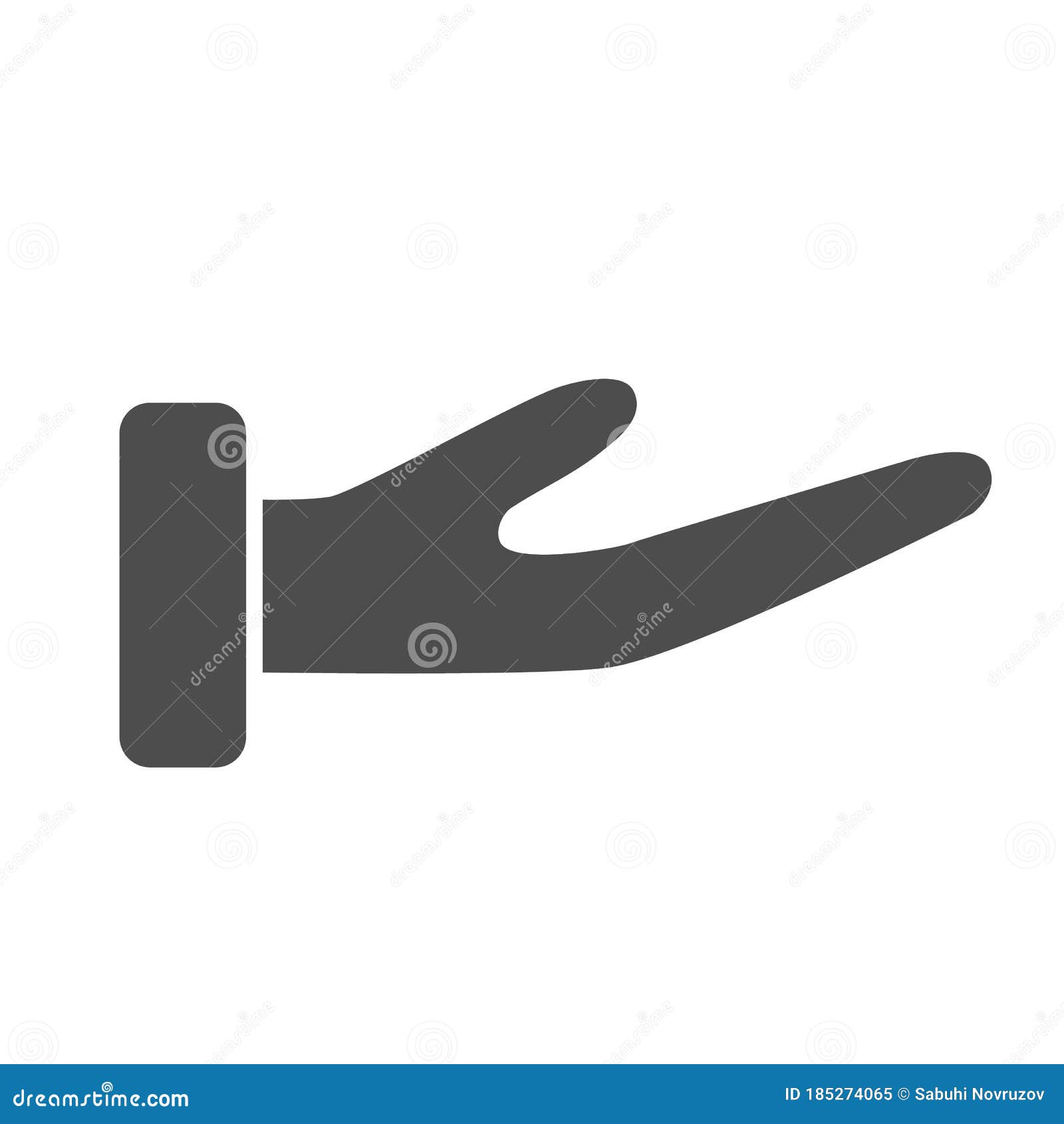 Human Hand Support Gesture Solid Icon, Gestures Concept, Receiving or ...