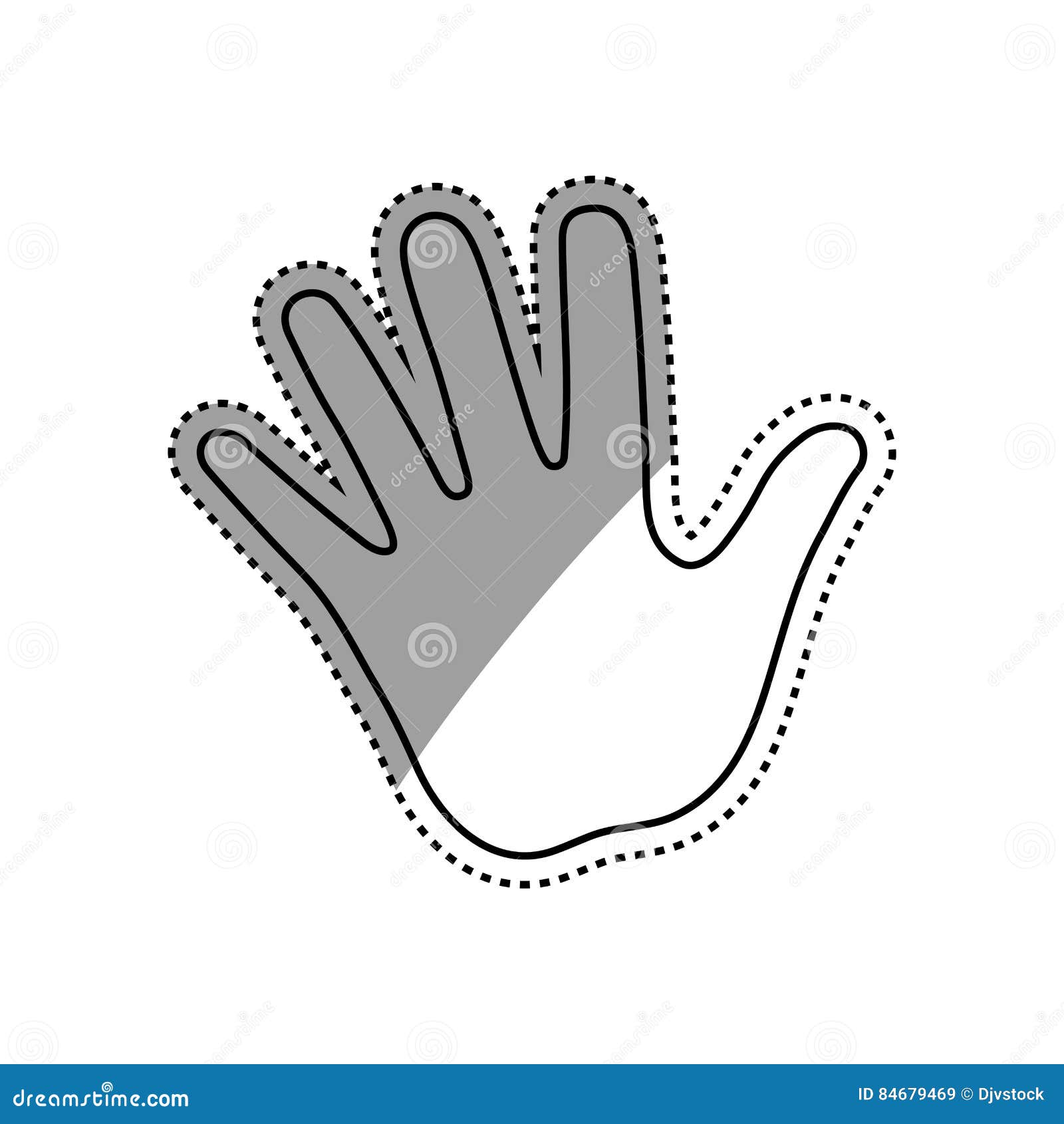 Human hand symbol stock illustration. Illustration of isolated - 84679469