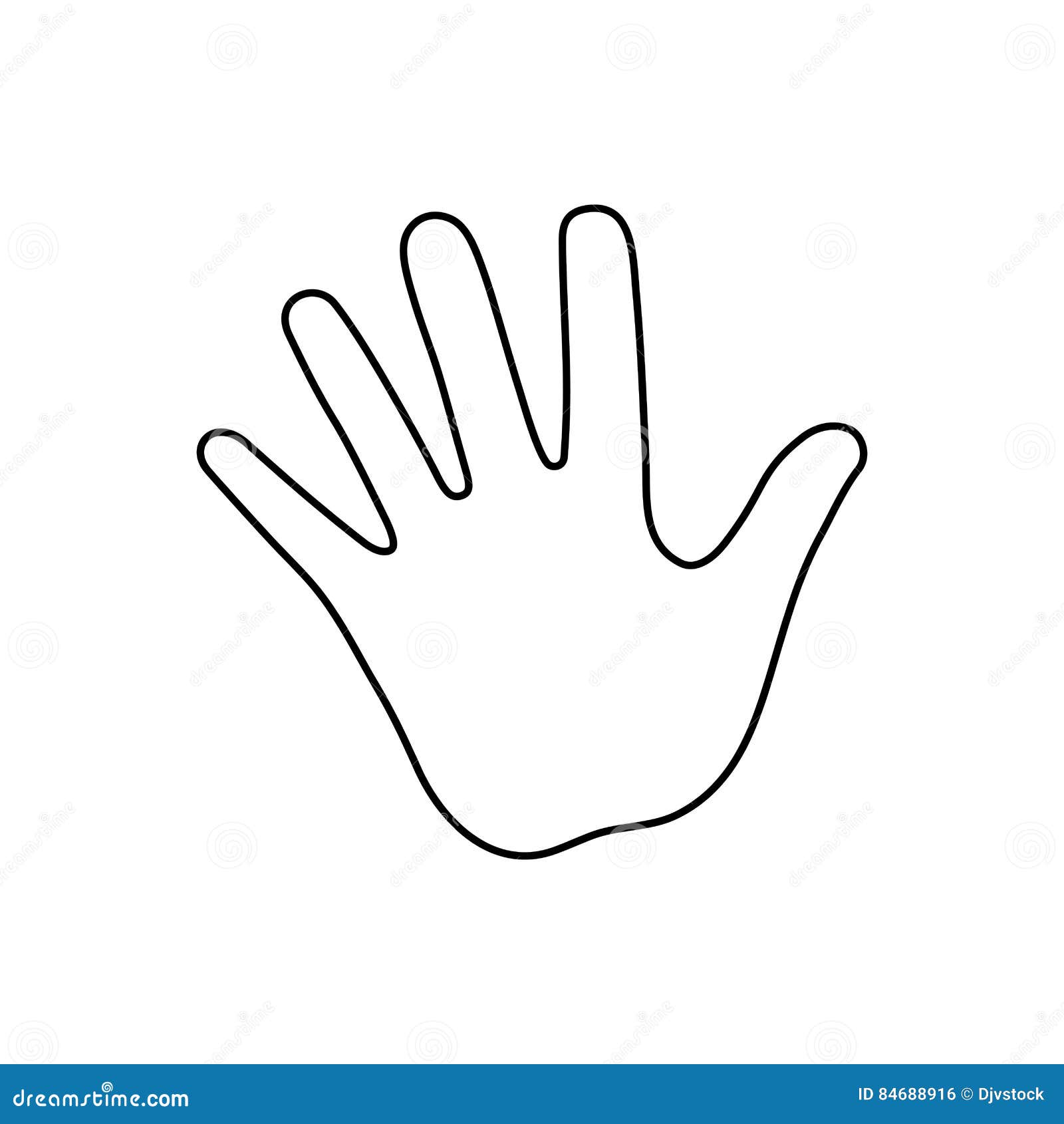 Human hand symbol stock illustration. Illustration of adult - 84688916