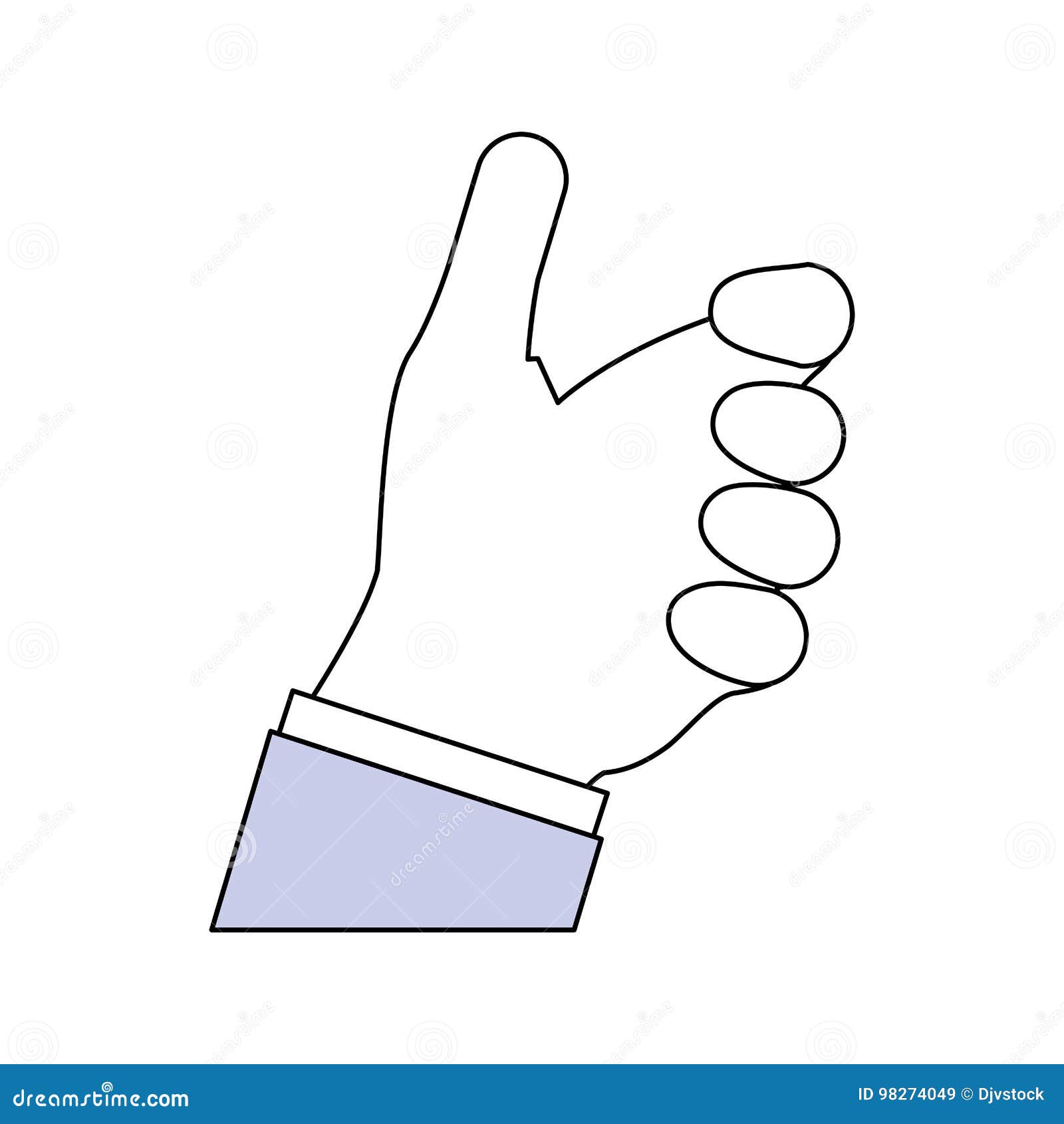 Human Hand Symbol Vector Illustration Stock Vector - Illustration of ...