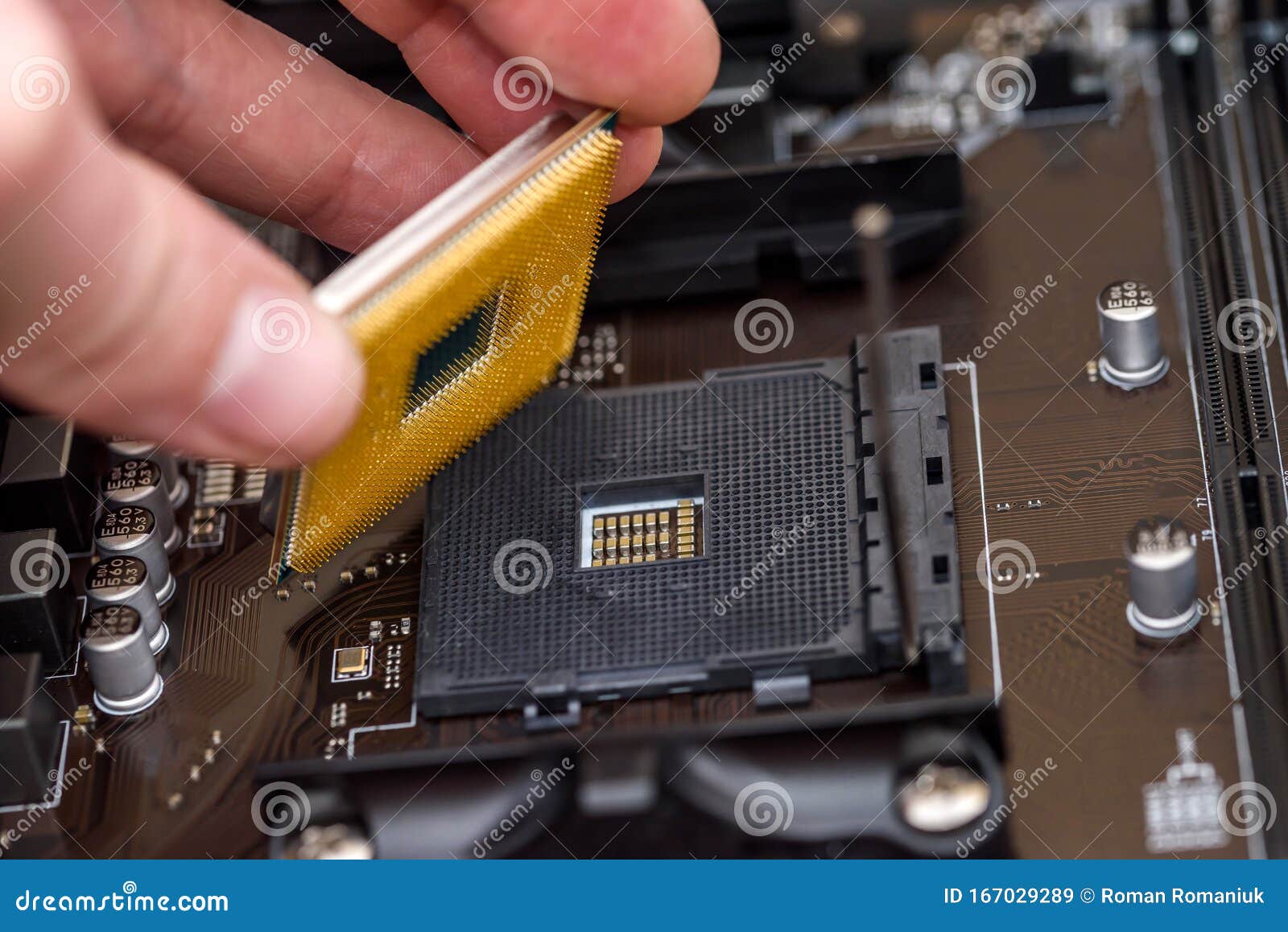 Human Hand Taking Out Cpu from Motherboard Stock Image - Image of ...