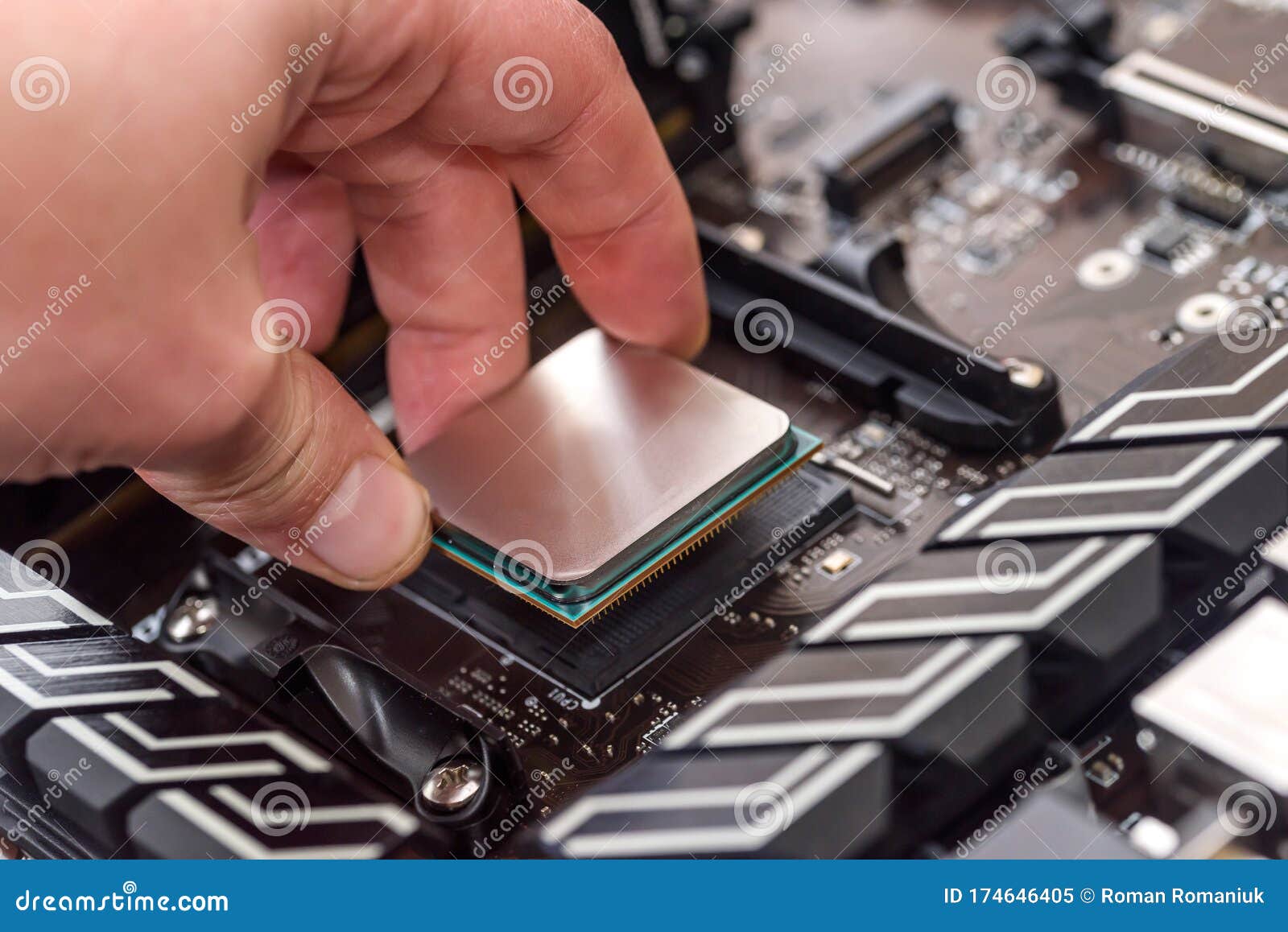 Human Hand Taking Out Cpu from Motherboard Stock Image - Image of ...
